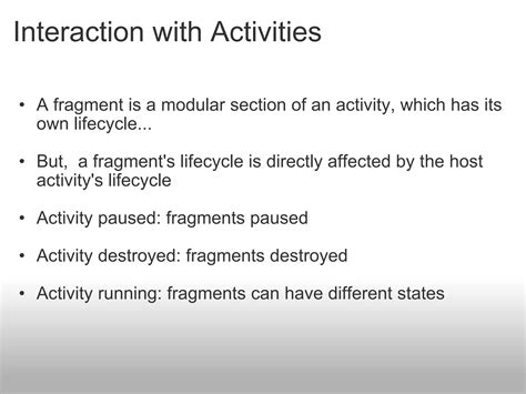 Introduction To Android Fragments Ppt