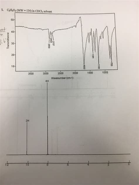 solved 5 cah 02 mw 134 in cdcl solvent at 40 le 30 10 8