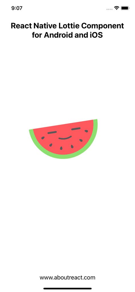React Native Lottie Component For Android And Ios About React