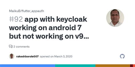 App With Keycloak Working On Android But Not Working On V And V Issue MaikuB