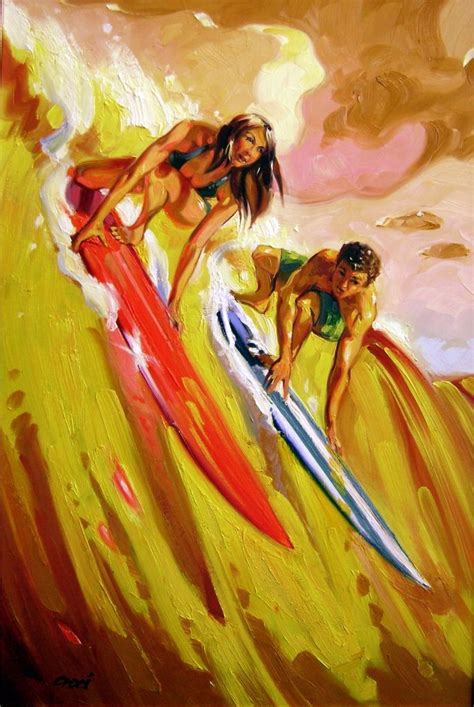 Surf Art Girl At Savannah Szabados Blog