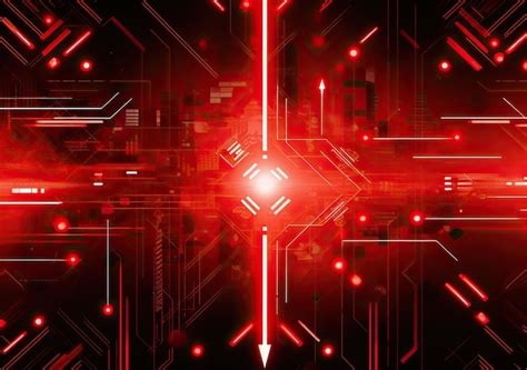 Premium Photo Abstract Red Technology Background Vector Illustration