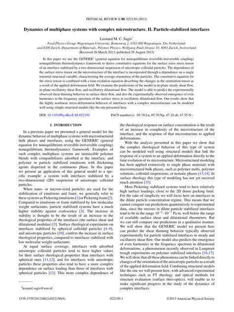Pdf Dynamics Of Multiphase Systems With Complex Microstructure Ii