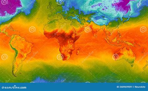 Dresden Germany February 2 2023 World Map On Windy Weather Web