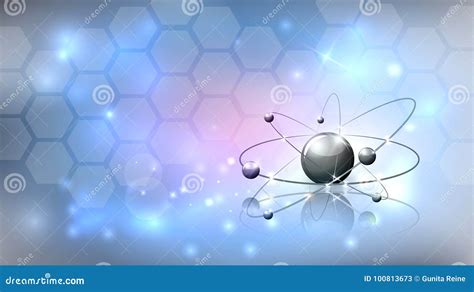 Abstract Science Background With Molecule Stock Vector Illustration