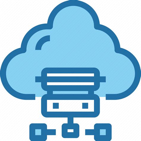 cloud connect data database network storage icon download on