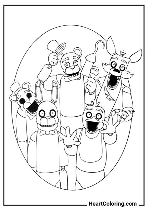 Five Nights At Freddys Fnaf Coloring Pages Free Printables
