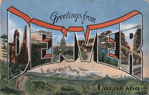 Greetings From Denver Colorado Postcard