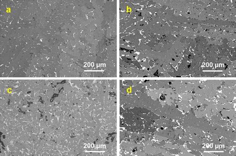 Bse Micrographs Showing 4 Phases Grey Dark Grey Black And White In