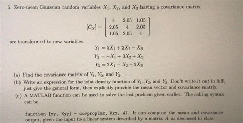 5 Zero Mean Gaussian Random Variables X1 X2 And X3
