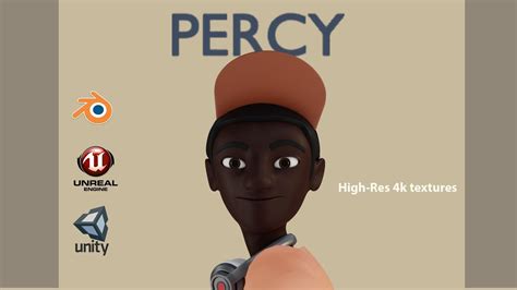 3d Model Percy Rig Blender Version Vr Ar Low Poly Cgtrader