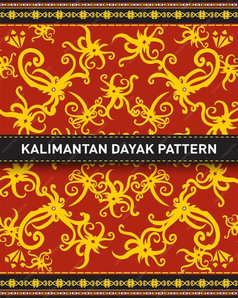 Premium Vector Batik Kalimantan Dayak Pattern Indonesian