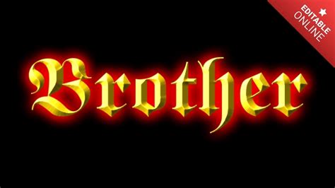 Brother Text Effect Generator