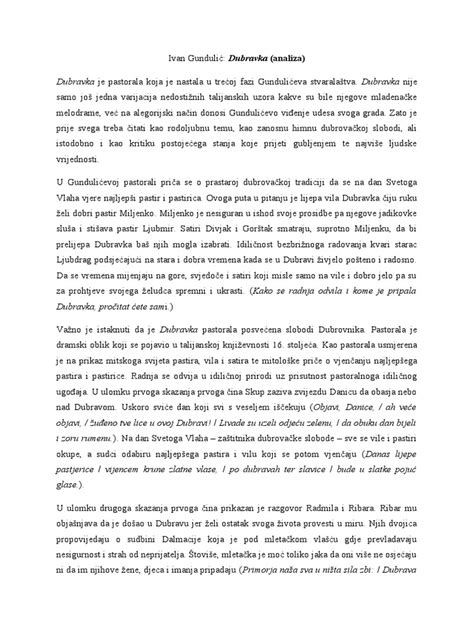 Ivan Gundulić Dubravka Pdf