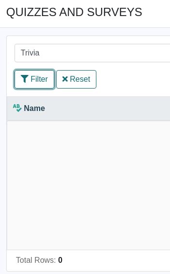 Filter In Quizzes And Surveys Not Working Properly · Issue 2158