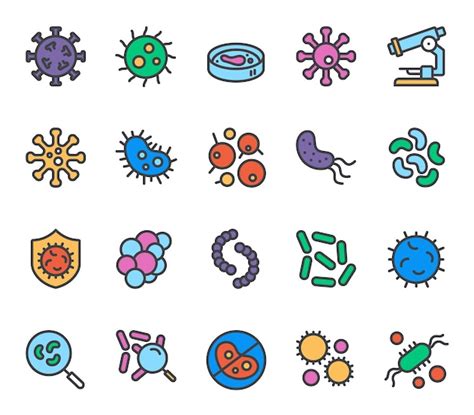 Premium Vector Virus Line Icons Germs Set Of Outline Symbols Simple