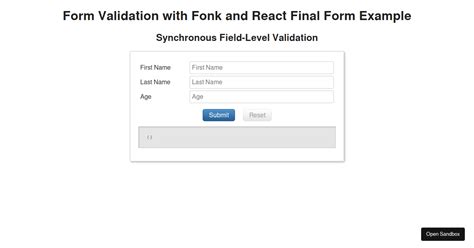 Validate Field Codesandbox Validate Field Codesandbox
