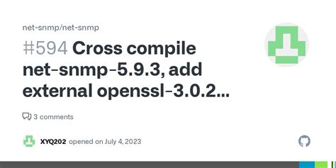 Cross Compile Net Snmp 593 Add External Openssl 302 Library