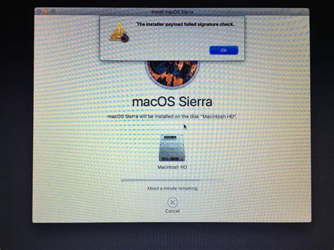 installing macos or os x what to do when ‘the installer payload failed