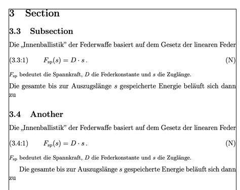 Math Mode LaTex Equation With Left Numbering And Right Aligned Unit