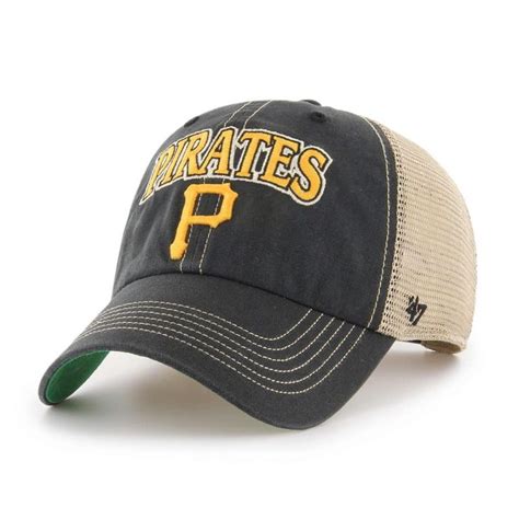 Pittsburgh Pirates 47 Brand Vintage Black Tuscaloosa Mesh Clean Up