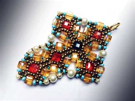 Cross Beaded Cross Tutorial Beadweaving Pattern Seed Bead Beadwork