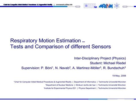 Ppt Respiratory Motion Estimation Tests And Comparison Of Different
