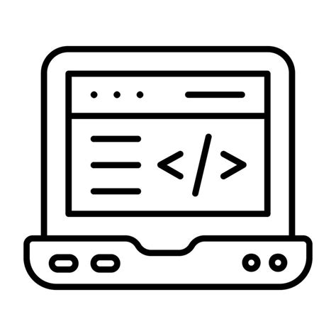 A Linear Design Icon Of Web Programing Vector Art At Vecteezy