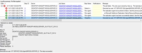 Sql Server The Replication Agent Encountered A Failure Database