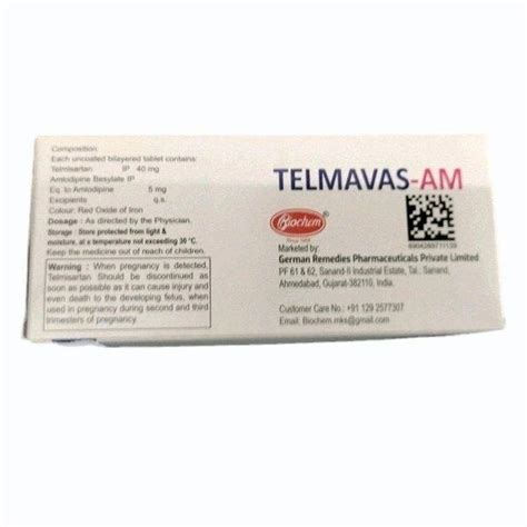 Telmavas Am At ₹ 20490box Telmisartan Tablets In Raigad Id