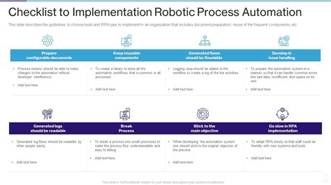 RPA IT Checklist To Implementation Robotic Process Automation Ppt Professional Layouts PDF