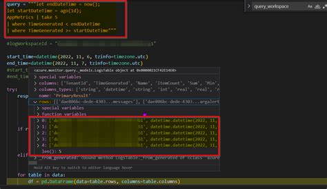 Azure Loganalytics Query Logsqueryclient In Python Returns 0 Rows