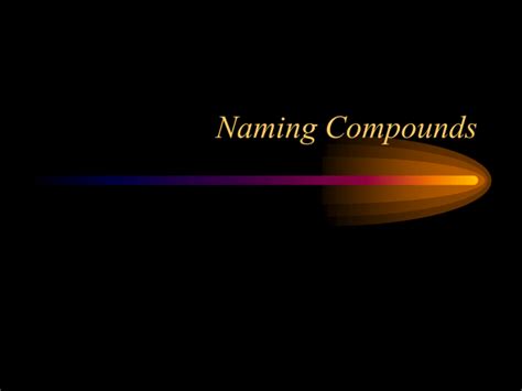 Naming Compounds