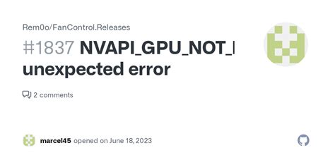 NVAPI GPU NOT POWERED Unexpected Error Issue 1837 Rem0o FanControl Releases GitHub