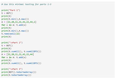 Solved Part 2 Add In Bst The Following Functions Assuming