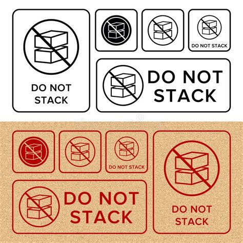 Do Not Stack Packaging Symbol Sign And Label Indicating That Items Should Not Be Stacked To