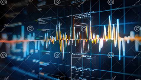 Colorful Seismograph Chart Displaying Earthquake Data Analysis Stock