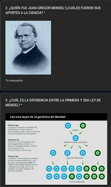 Solved 2 ¿quiÉn Fue Juan Gregor Mendel¿cuÁles Fueron Sus Aportes A