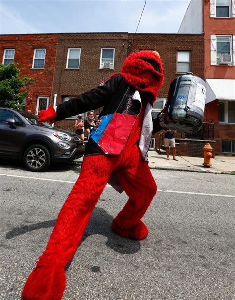 Whether A Pandemic Or Protest Philly Elmo Marches On Elmo Female