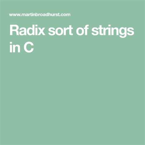 Radix Sort Of Strings In C Sorting Three Letter Words Longest Word