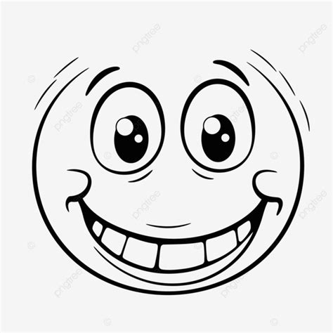 웃는 얼굴 색칠 페이지 인쇄 가능한 아웃라인 스케치 드로잉 벡터 만화 입 그리기 만화 입 개요 만화 입 스케치 Png 일러스트 및 벡터 에 대한 무료 다운로드