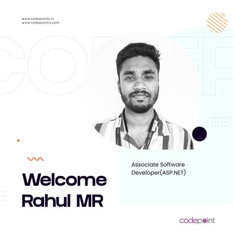 We Are Excited To Have You Join Our Development Team Welcome Onboard Codepoint Softwares