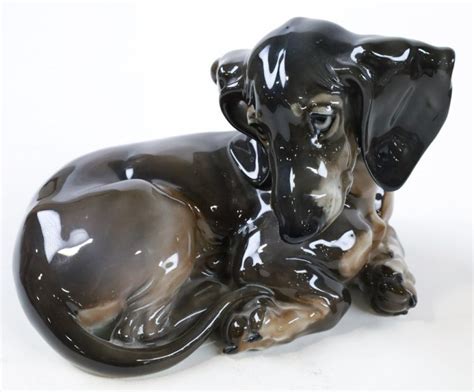 Sold At Auction Large Rosenthal Porcelain Dachshund Figure