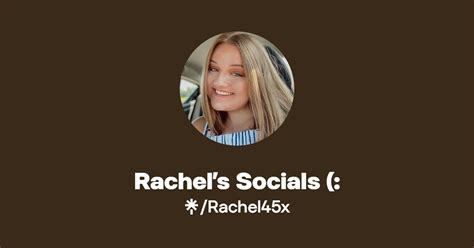 Rachels Socials Linktree