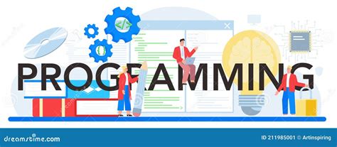 Programming Typographic Header Idea Of Coding Testing And Writing Program Stock Vector
