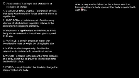 Statics Session 1 Youtube