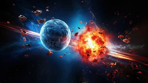 Subatomic Proton Particle Collision Nuclear Fusion Concept Stock Photo Image Of Electron