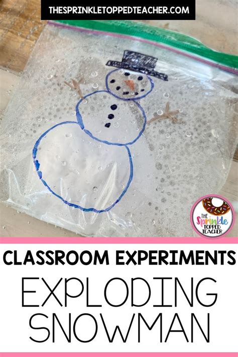 Classroom Experiment Exploding Snowmen Winter Science Activities