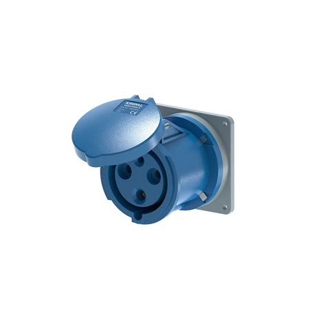 Kripal 63a Cee Panel Mounted Socket 3p 4pin 5p Electric Socket Set 2p E Industrial Plug And