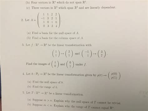 Solved A Find A Basis For The Null Space Of A B Chegg